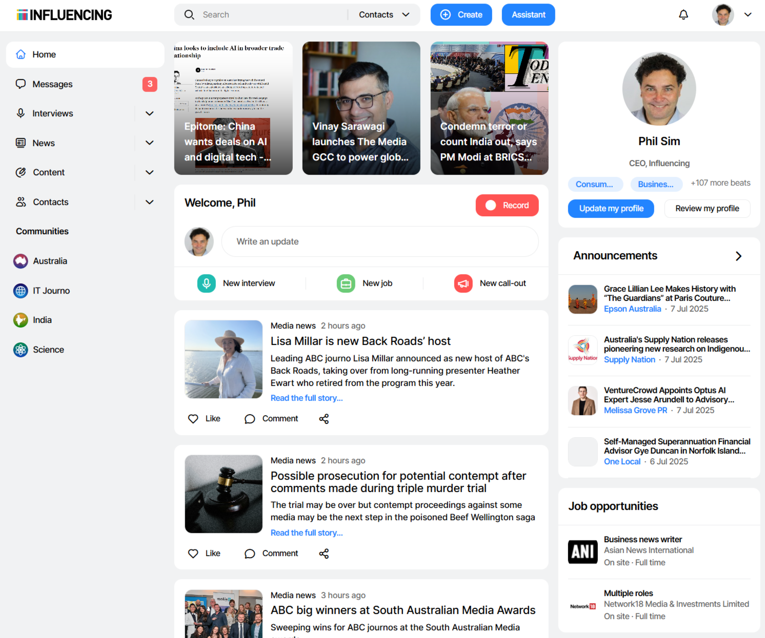 Influencing Live 2025 | Australia's media relations conference